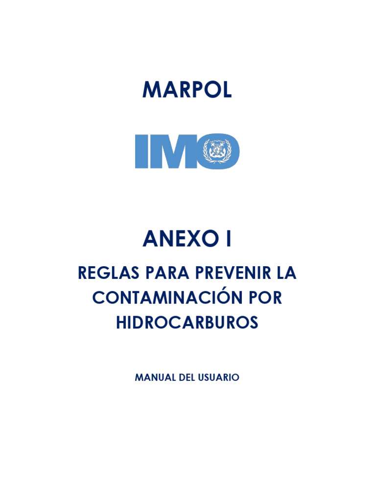 Borrador Manual Anexo I Marpol | PDF