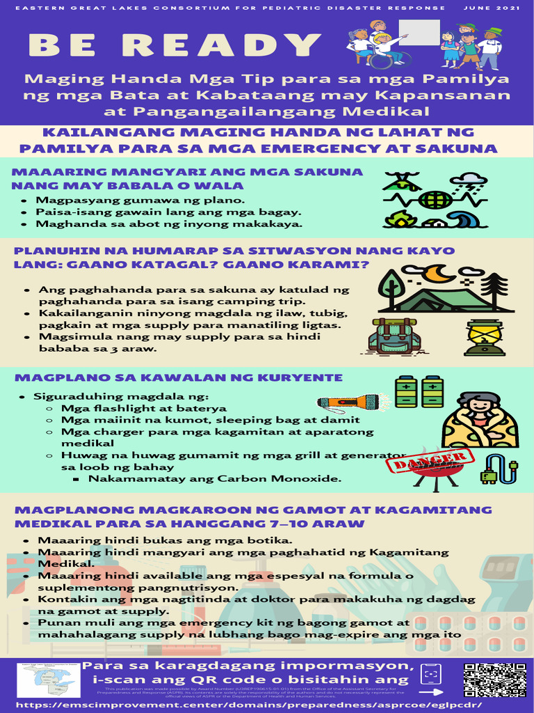 Tagalog Full Series Be Ready CYSHCN Infographic Series | PDF