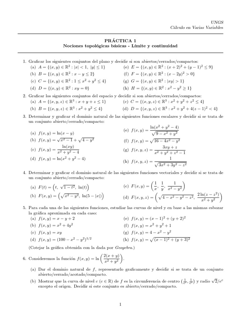 Prácticas CVV 1 A 5 | PDF | Derivado | Curva