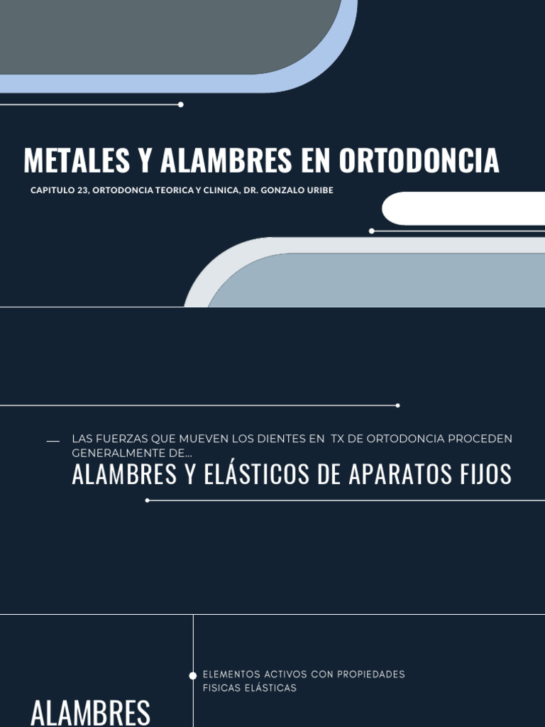 Alambres en Ortodoncia | PDF