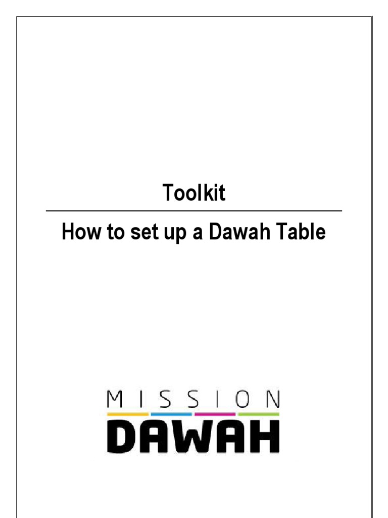 How To Set Up A Dawah-Table | PDF | Abrahamic Religions | Religious ...