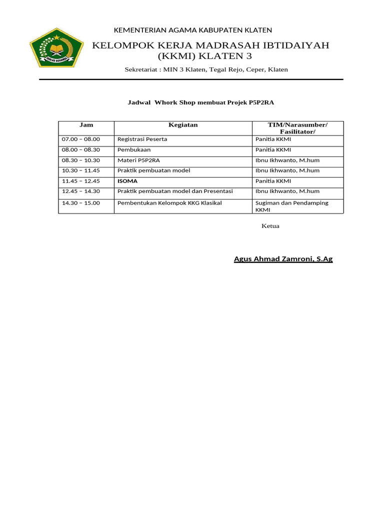 Jadwal | PDF