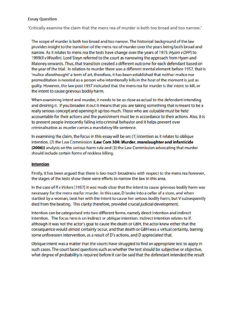 Sample Essay Question | PDF