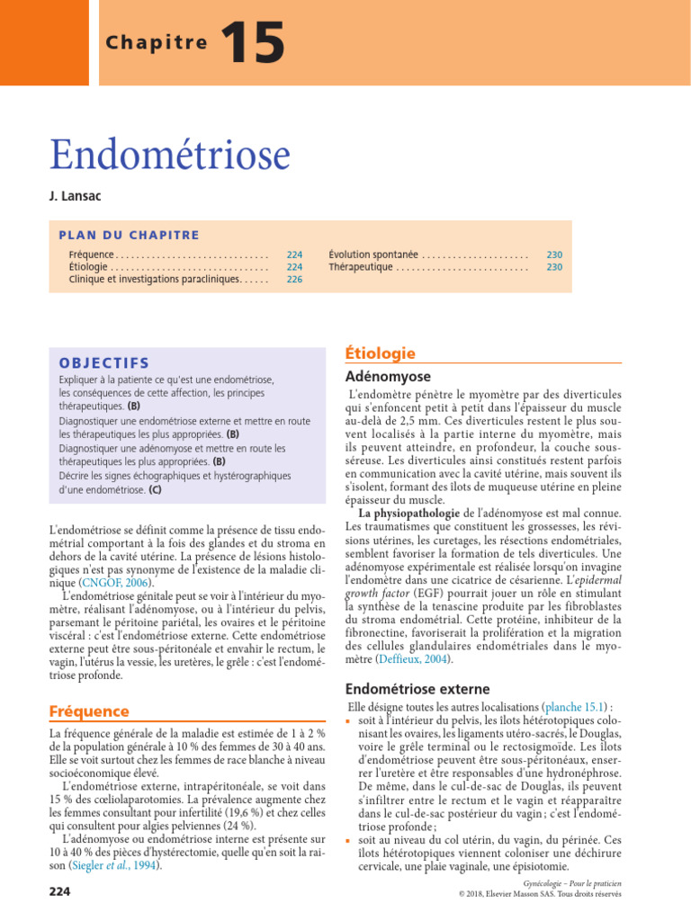 15 Endométriose - Praticien Gynéco 18 | PDF
