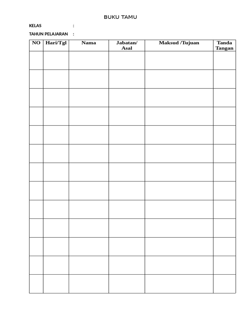 BUKU TAMU | PDF