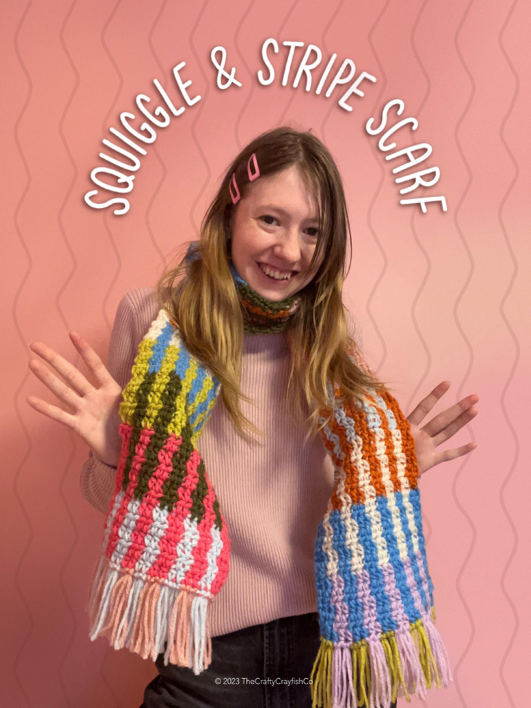 Squiggle&Stripe Scarf Pattern | PDF