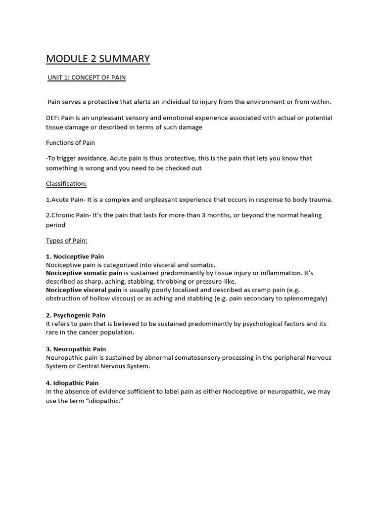 Module 2 | PDF | Pain | Career & Growth