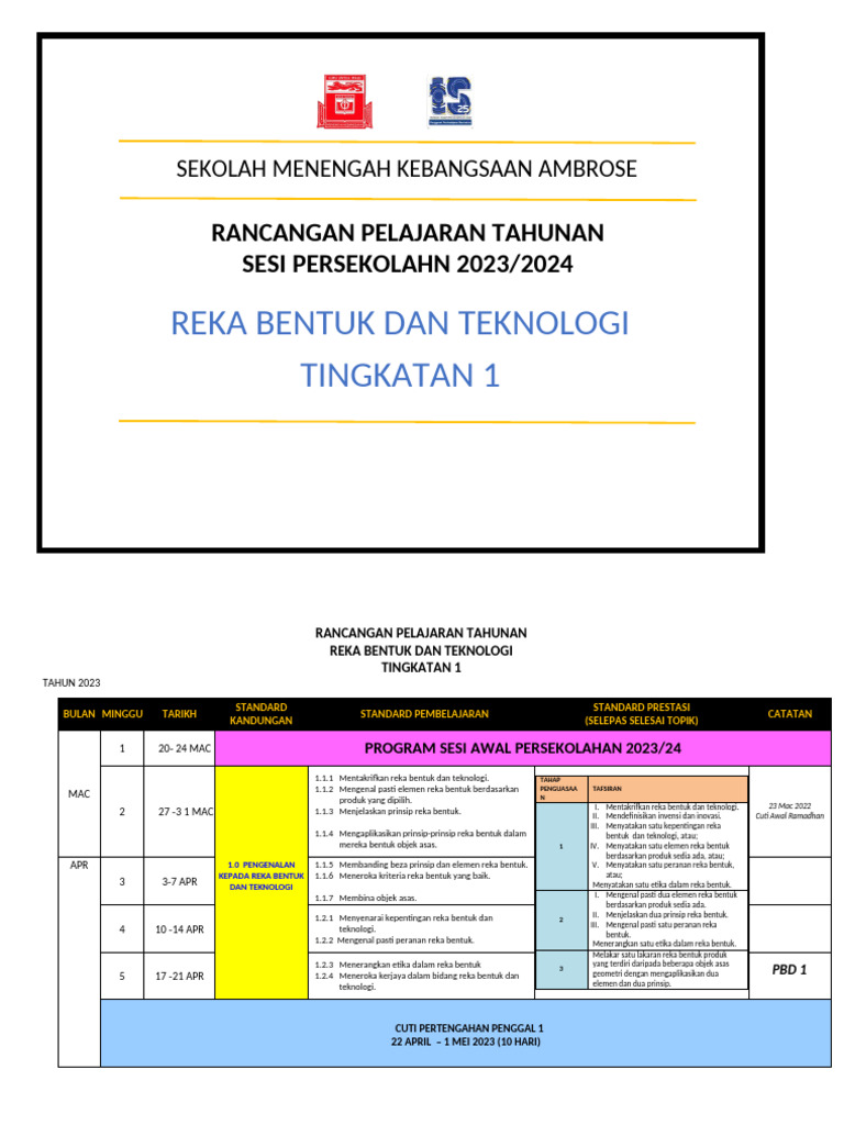 RPT RBT T1 2023 | PDF