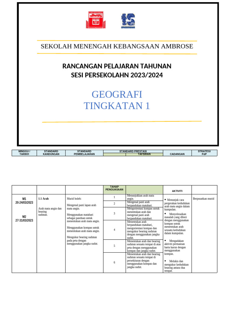 RPT Geo T1 2023 | PDF
