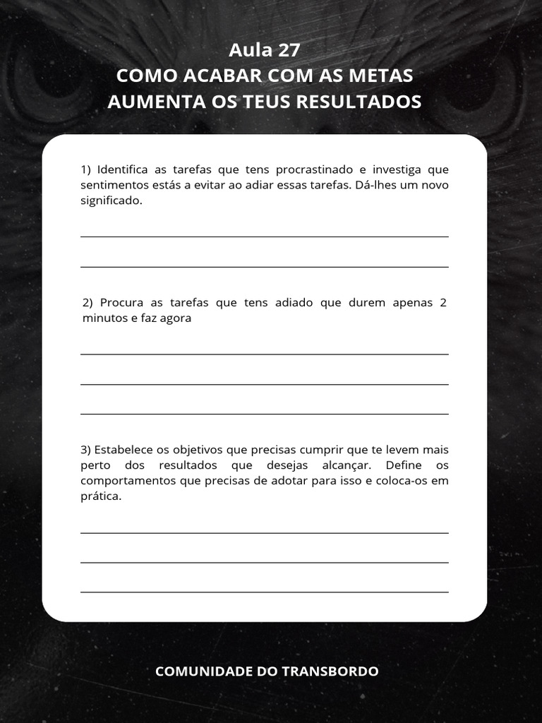 Aula 027 Comunidade Do Transbordo | PDF