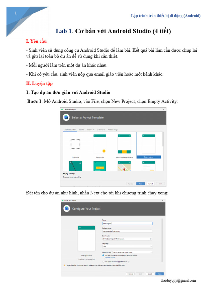 Lab 1 - Start Basic Android | PDF