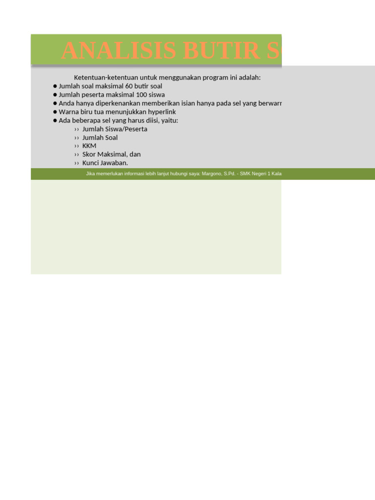 Analisis Ulangan Harian 1 KL8 SMT 2 2018-2019 | PDF