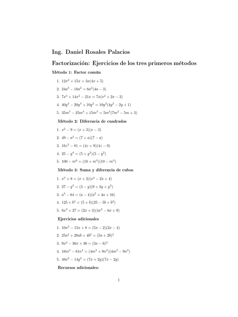 Factorizacion | PDF