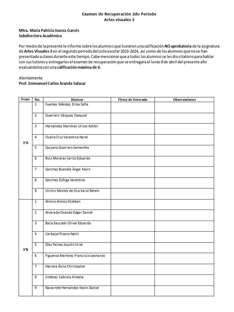 Examen de Recuperacion 2do Periodo | PDF