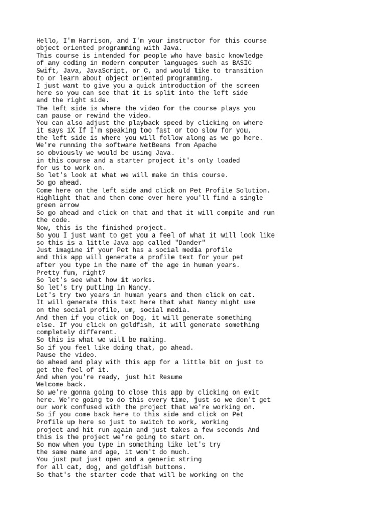 Introduction Transcript | PDF