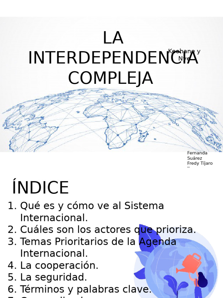 Presentación Interdependencia Compleja | PDF