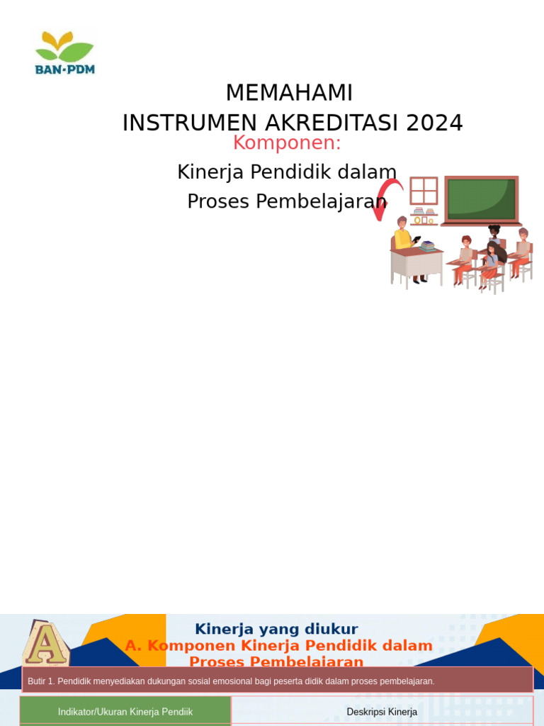 Komponen 1 File PPT - Komponen Butir Kinerja Pendidik | PDF