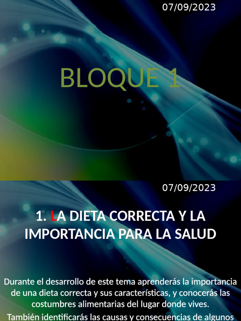 1 A La Dieta Correcta y La Importancia para La Salud | PDF | Nutrientes ...