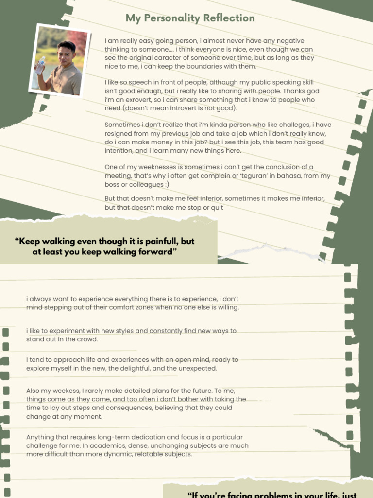 My Personality Reflection | PDF