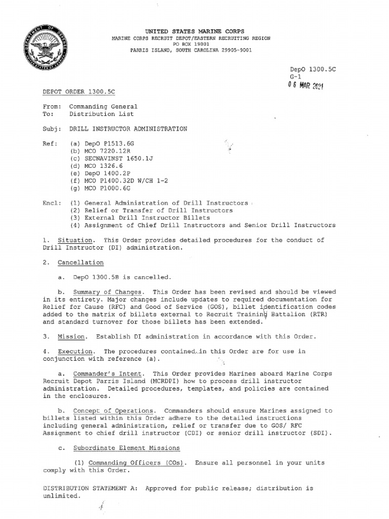 Depo 1300 - 5c Drill Instructor Administration | PDF