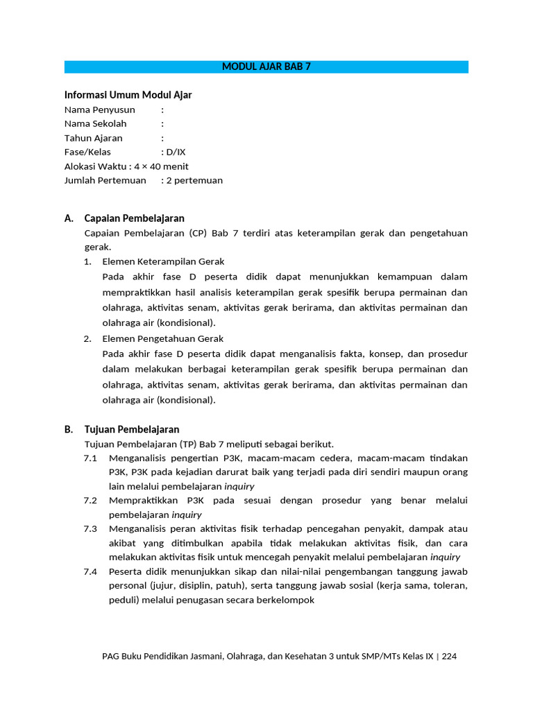 7.7 Modul Ajar Bab 7 | PDF