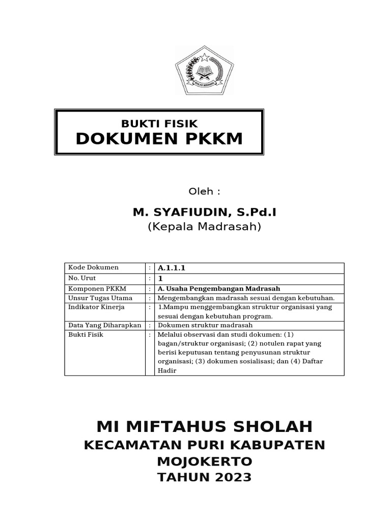 Cover PKKM MI Lengkap OK 2023 | PDF