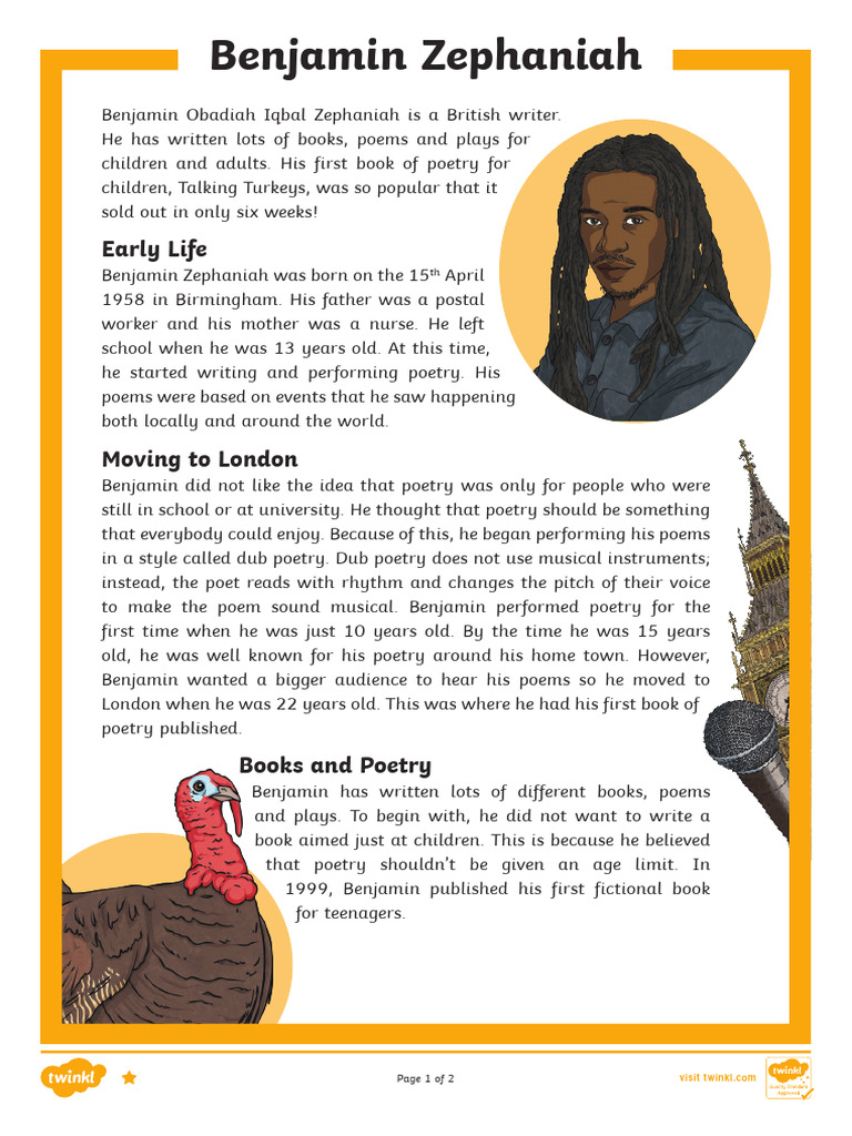 Benjamin Zephaniah Reading | PDF
