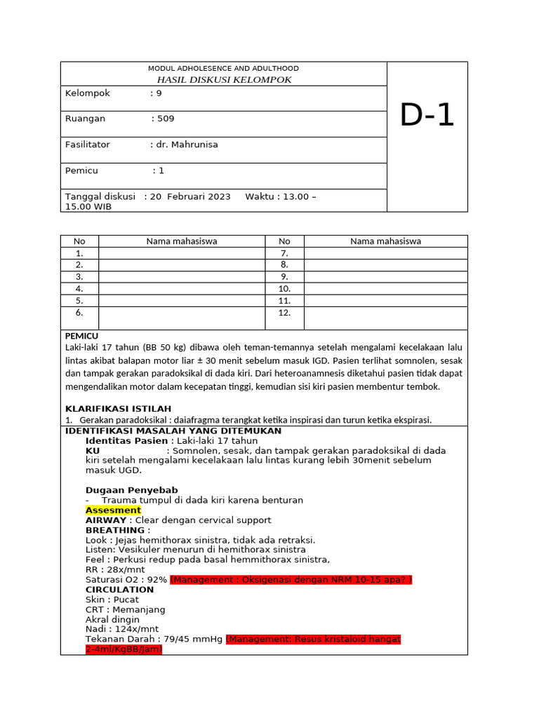 (K9) Borang DK 1 P1 Ana | PDF