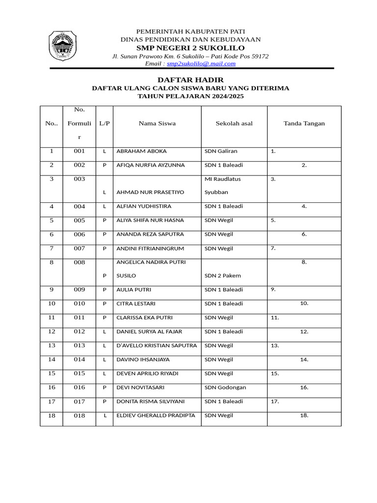 Pengumuman PPDB 2024 | PDF