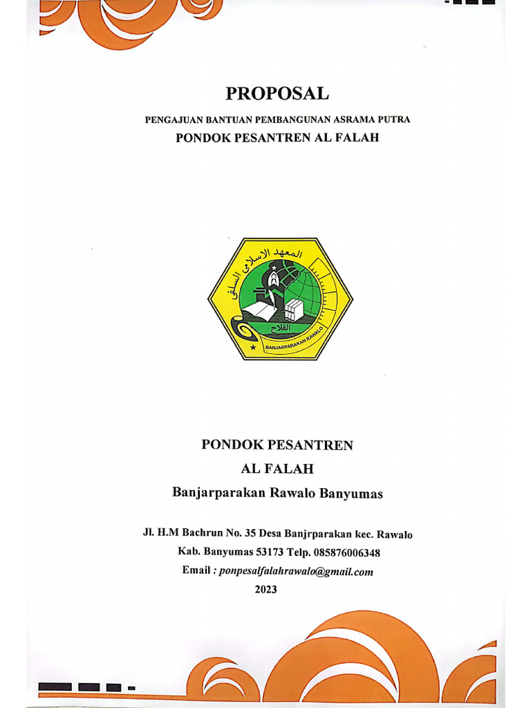 Proposal Pembangunan PP Al Falah 2023 | PDF