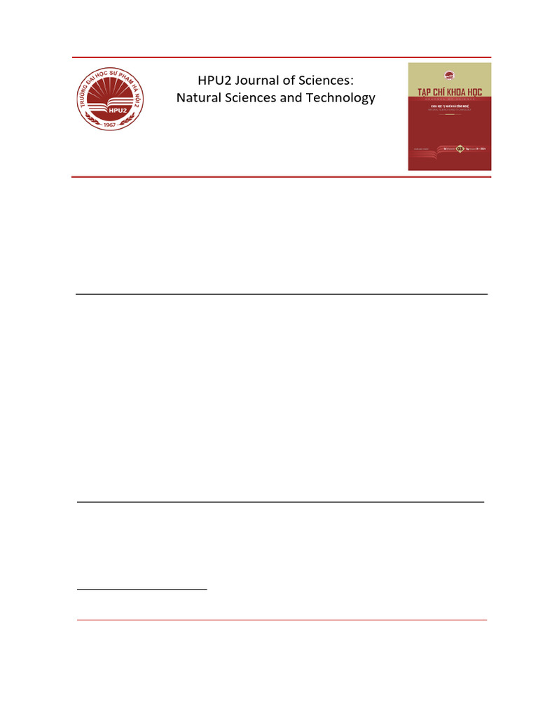 HPU2 Journal of Sciences: Natural Sciences and Technology | PDF