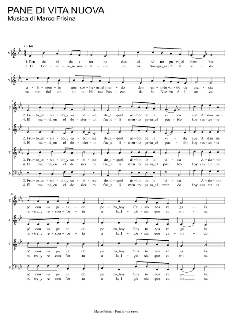 Pane Di Vita Nuova - Marco Frisina | PDF