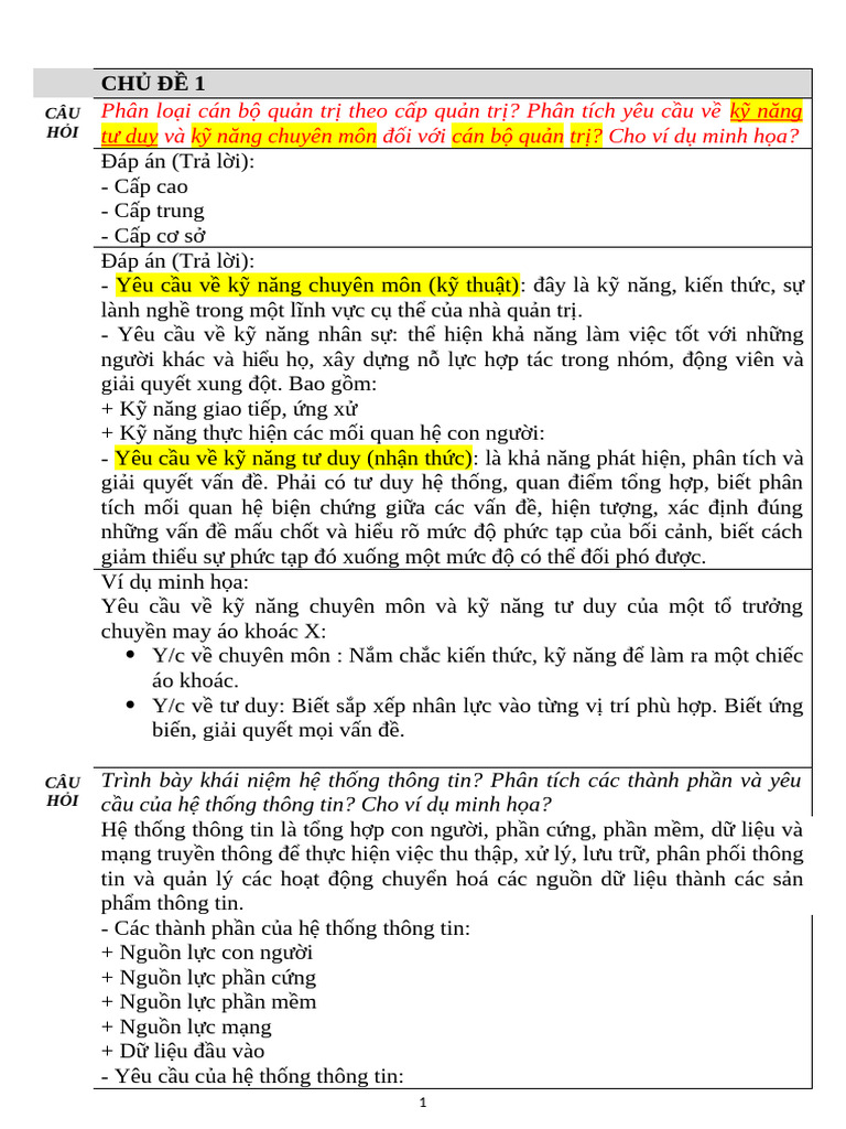 Cuc - Ngan Hang Cau Hoi Thi QTH DHQL K7 | PDF