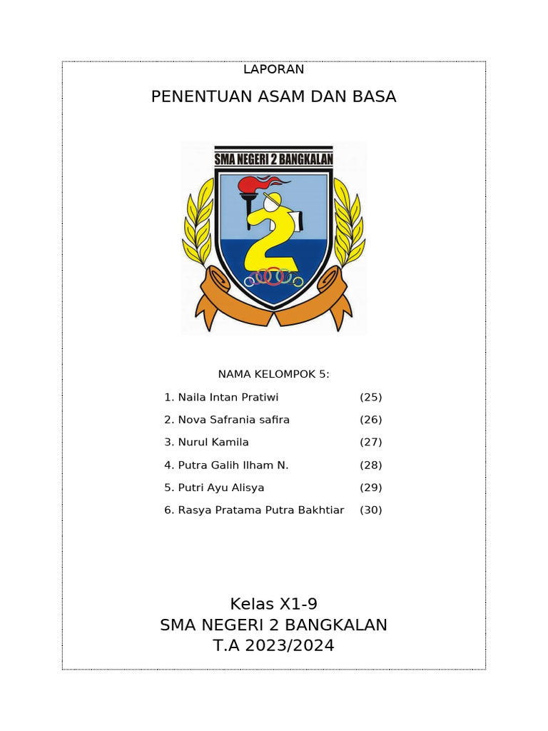 Penentuan Asam Dan Basa Intan | PDF