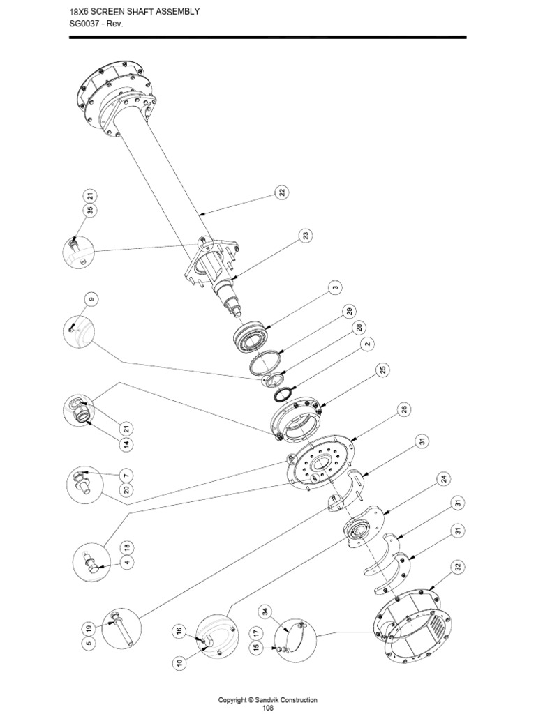 Qe441 - 18X6 Screen Shaft Assembly | PDF