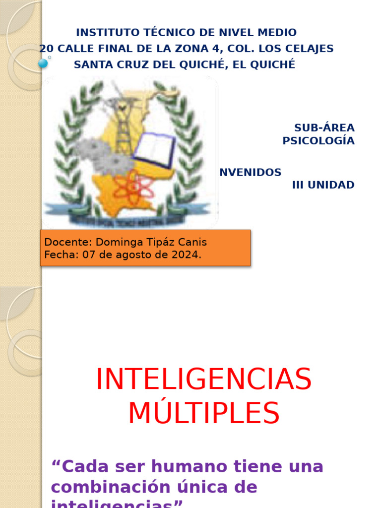 PSICOLOGIA Inteligencias Múltiples | PDF