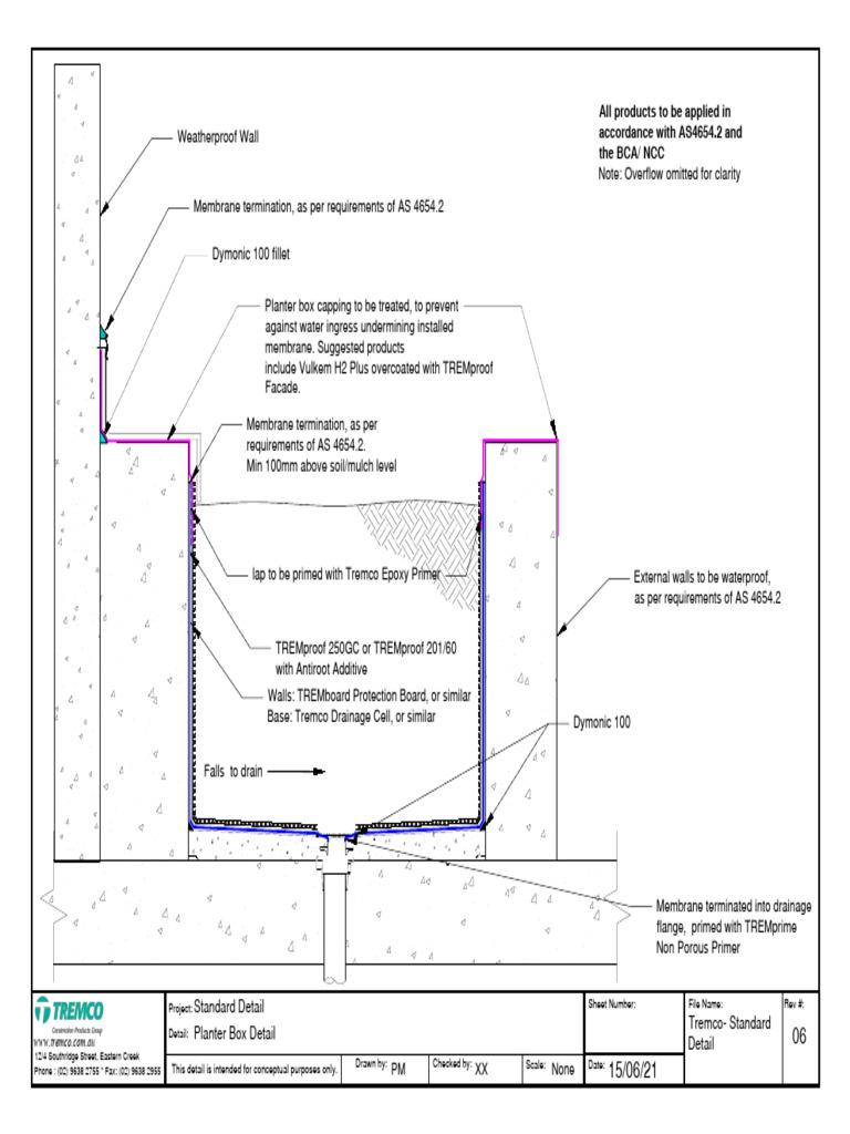 Planter Box Waterproofing Detail | PDF | Natural Materials ...
