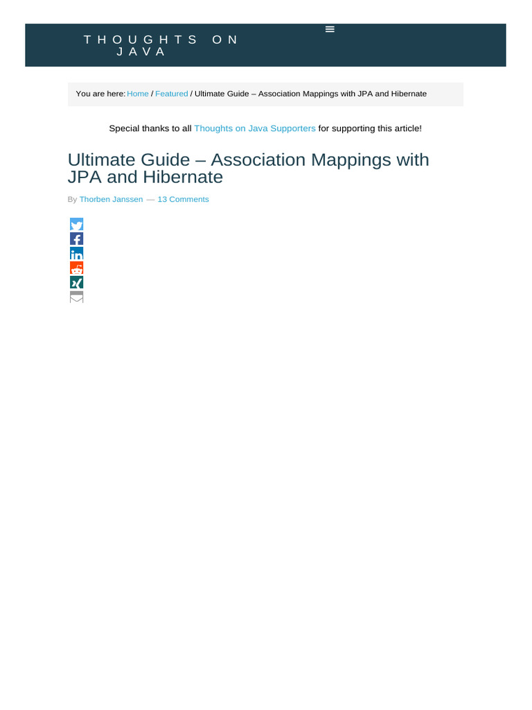 Hibernate Association Mapping | PDF
