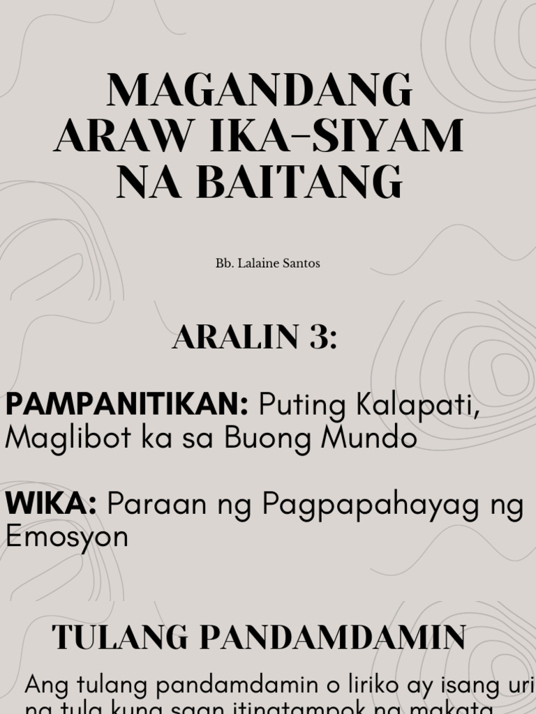 G9 PPT Aralin 3 | PDF