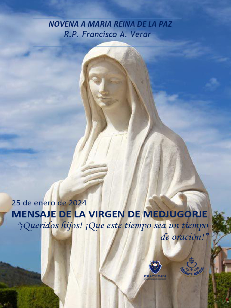 Novena A María Reina de La Paz (Medjugorje) - P. Francisco A. Verar | PDF
