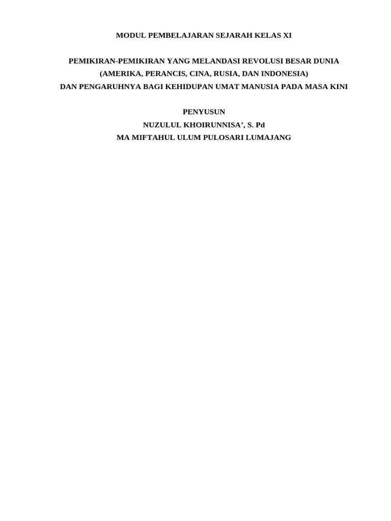 XI Sejarah KD 3.4 Final | PDF