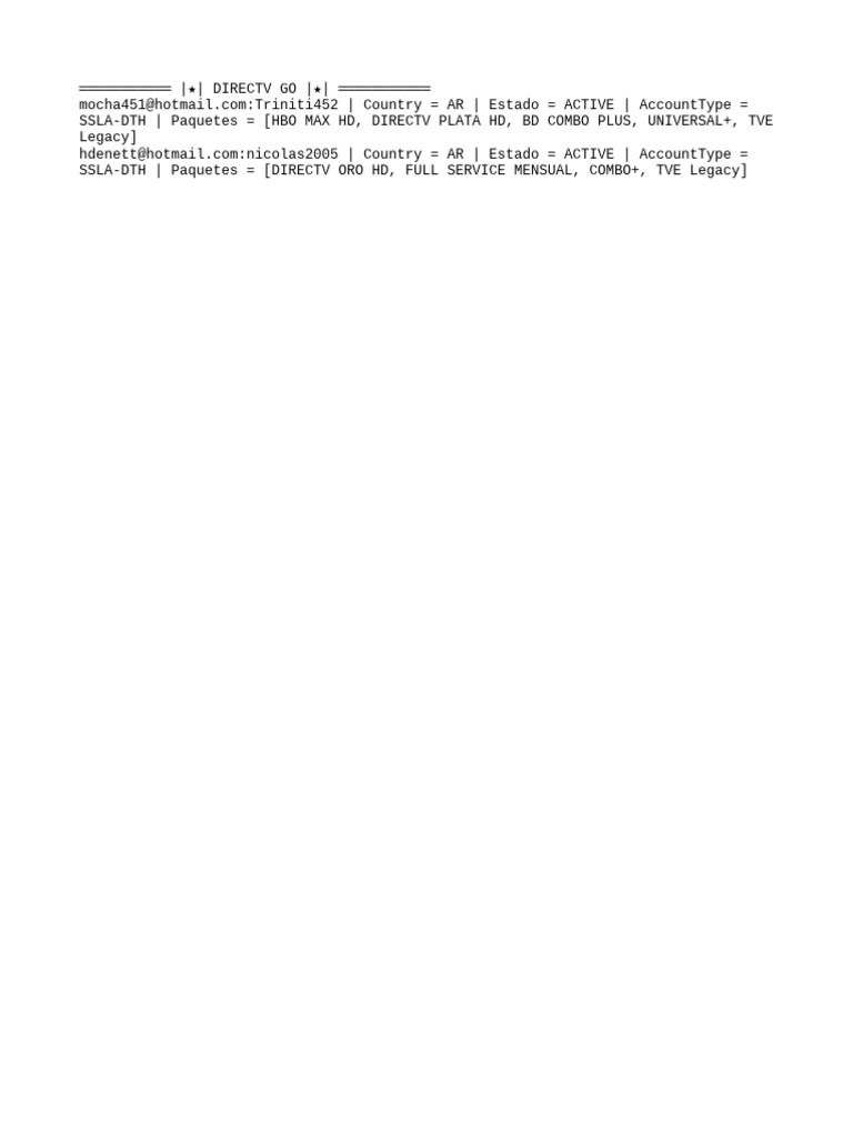 Cuenta Directv Go #1 3 | PDF