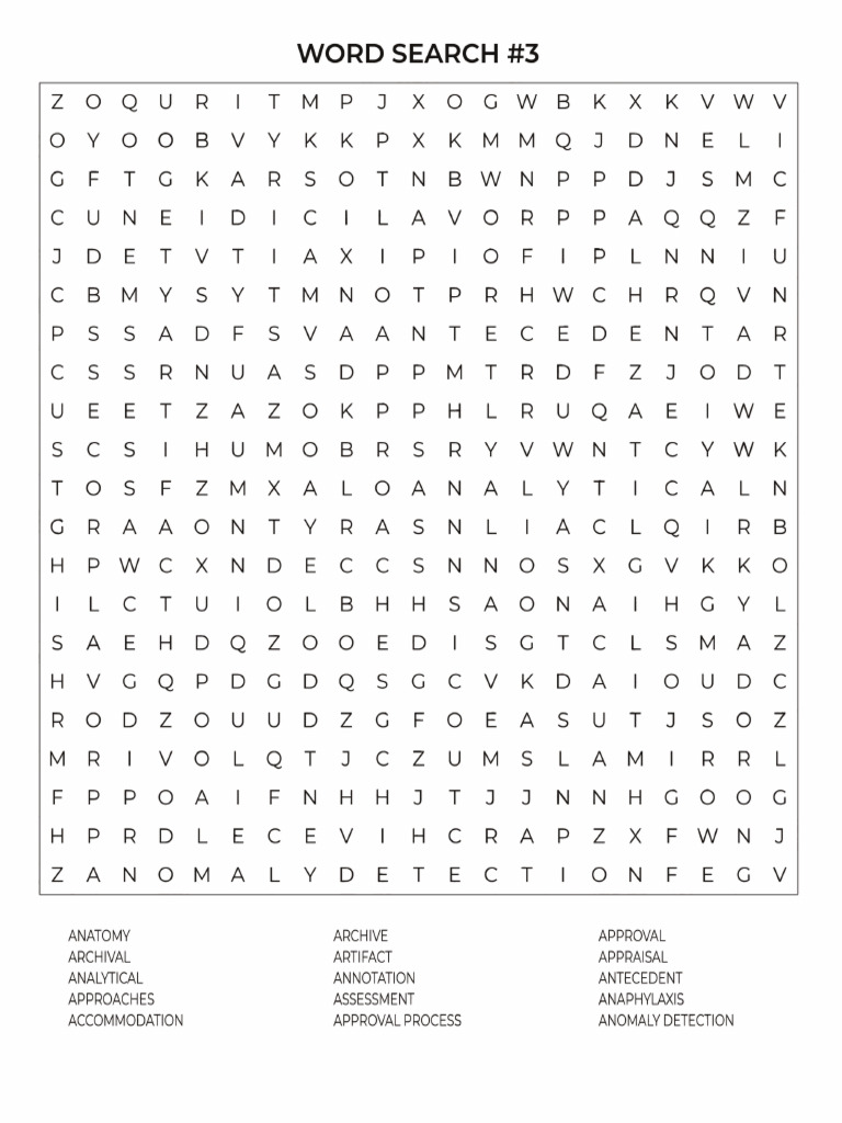 Sample After Action Review Word Search | PDF