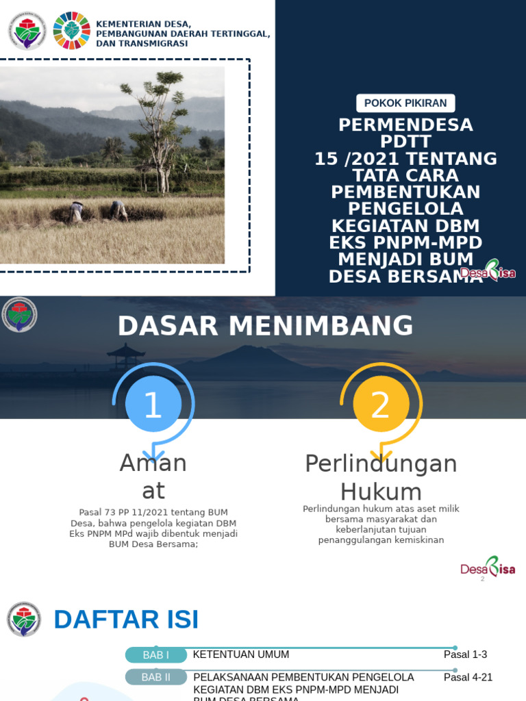 Materi Sosialisasi Permendes 15 TH 2021 | PDF