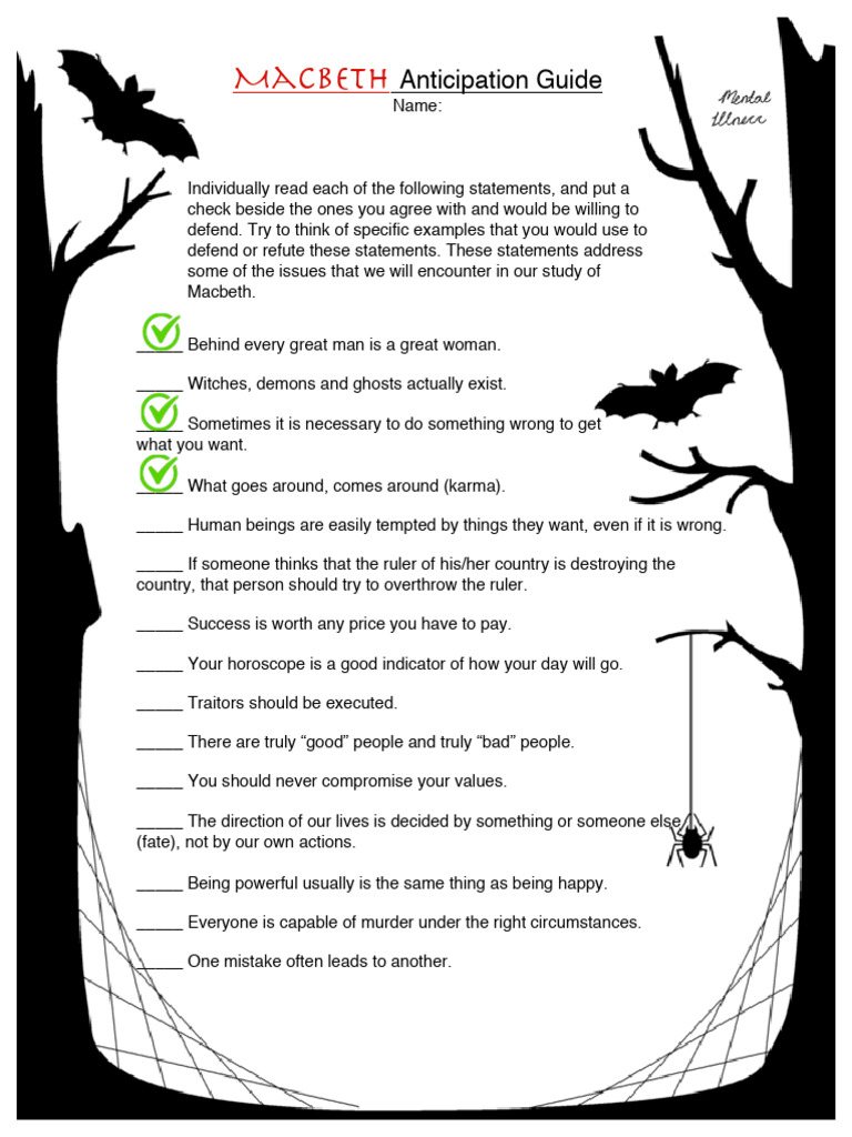 Anticipation Guide | PDF