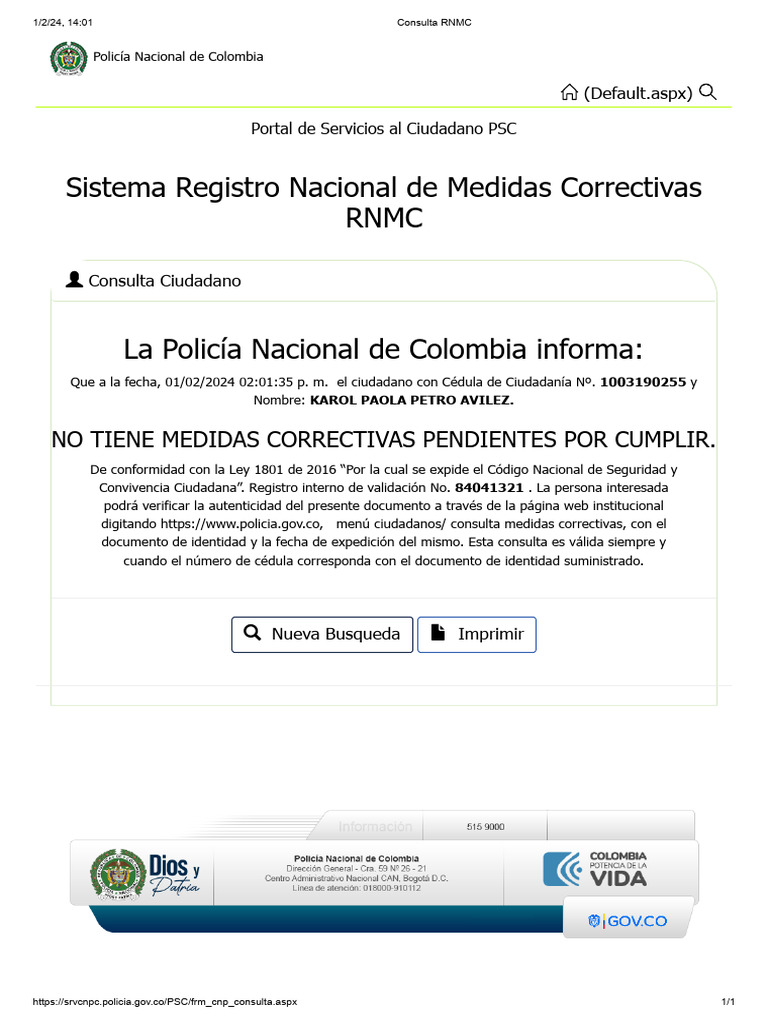 Certificado RNMC | PDF