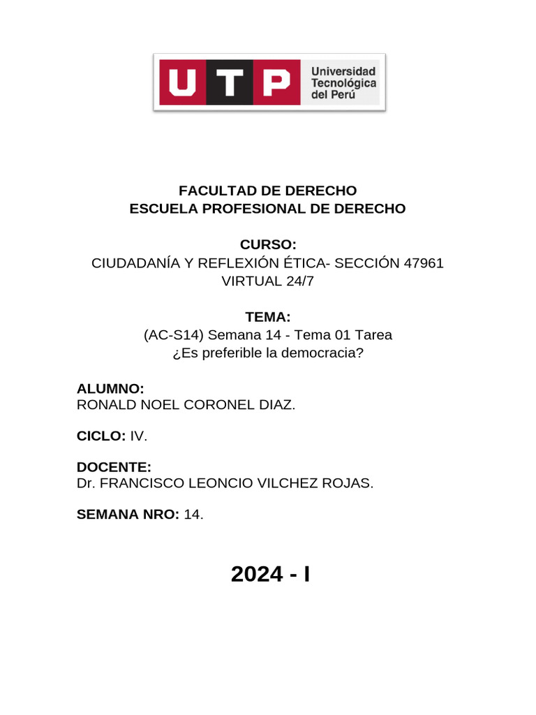 (AC-S14) Semana 14 - Tema 01 Tarea - ¿Es Preferible La Democracia | PDF ... (AC-S14) Semana 14 - Tema 01 Tarea - ¿Es Preferible La Democracia | PDF ...