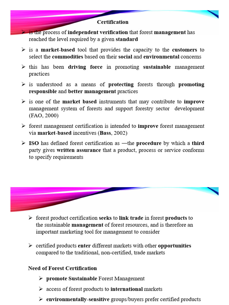 Forest Certification PDF | PDF