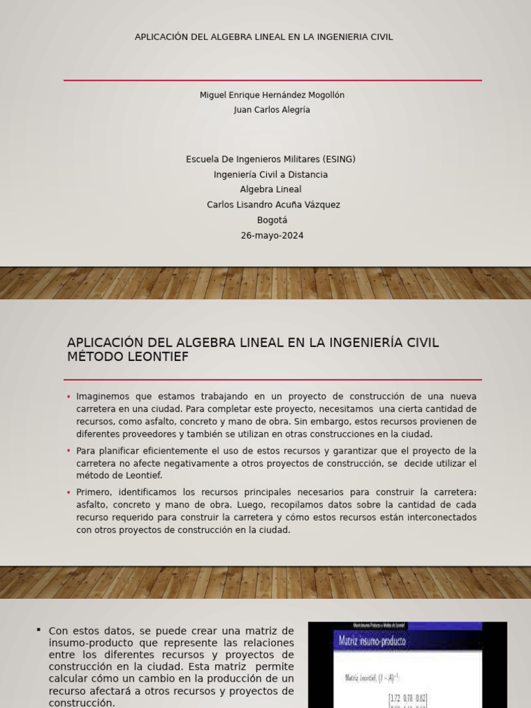 Aplicación Del Algebra Lineal en La Ingeniería Civil-3 | PDF | Ingeniería | Ingeniero civil