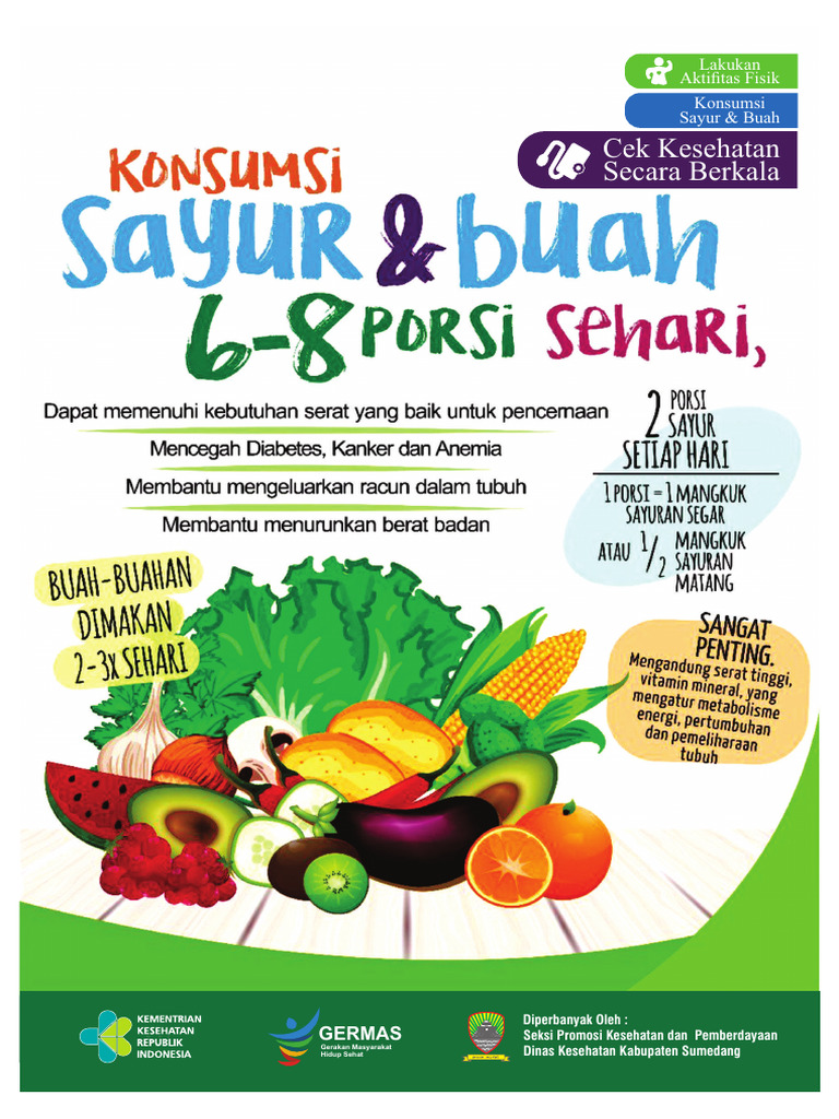 Poster Konsumsi Sayur Dan Buah | PDF